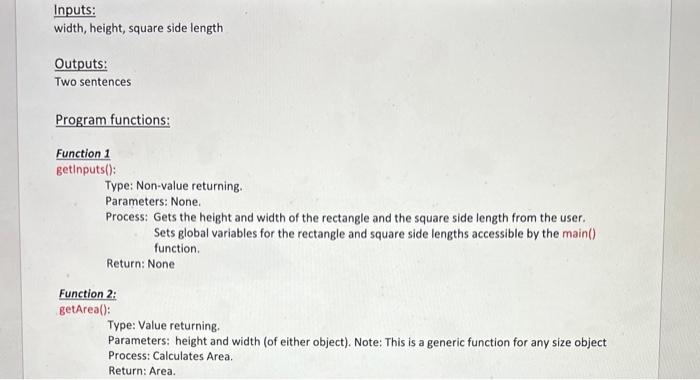 Solved Use basic Python statements to create user-defined | Chegg.com