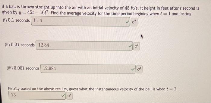 Solved If a ball is thrown straight up into the air with an | Chegg.com