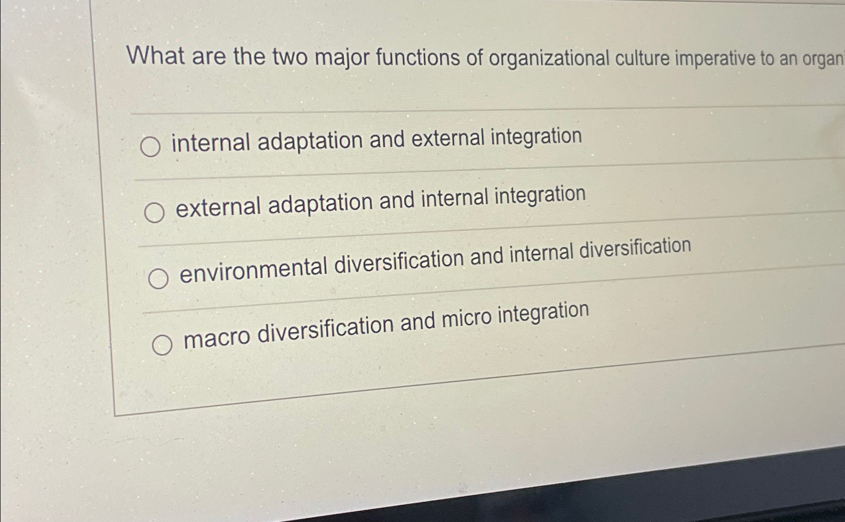 Solved What are the two major functions of organizational | Chegg.com