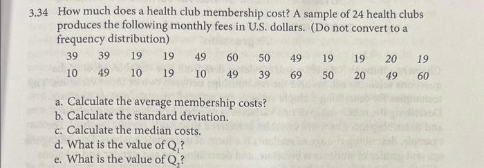 Solved 32 A random sample of receipts from 20 customers from | Chegg.com