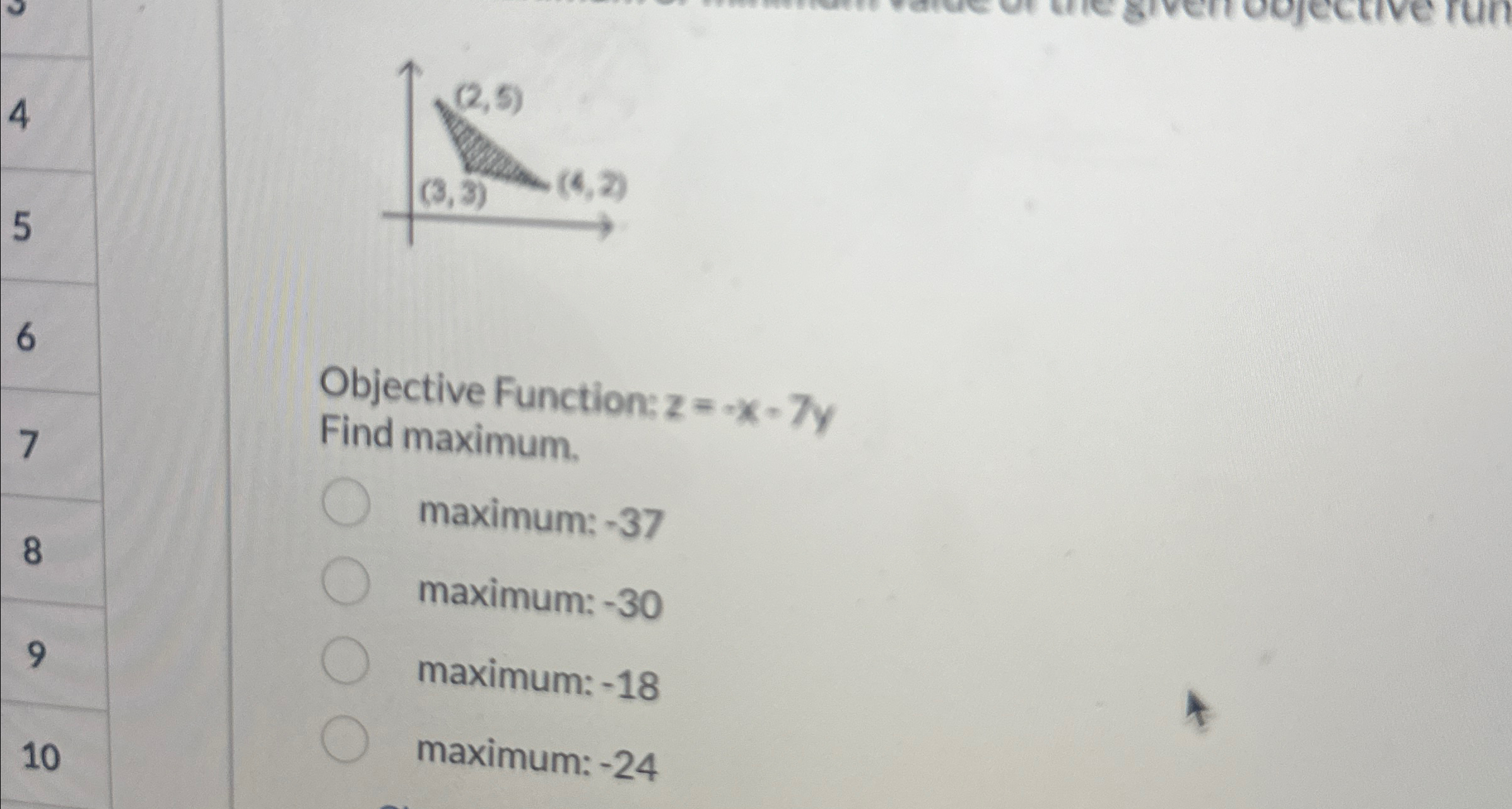 Solved Objective Function Z 7y ﻿find