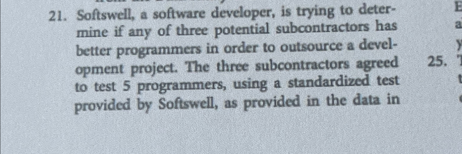 Softswell, a software developer, is trying to | Chegg.com