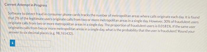 Solved Current Attempt in Progress Software to detect fraud | Chegg.com