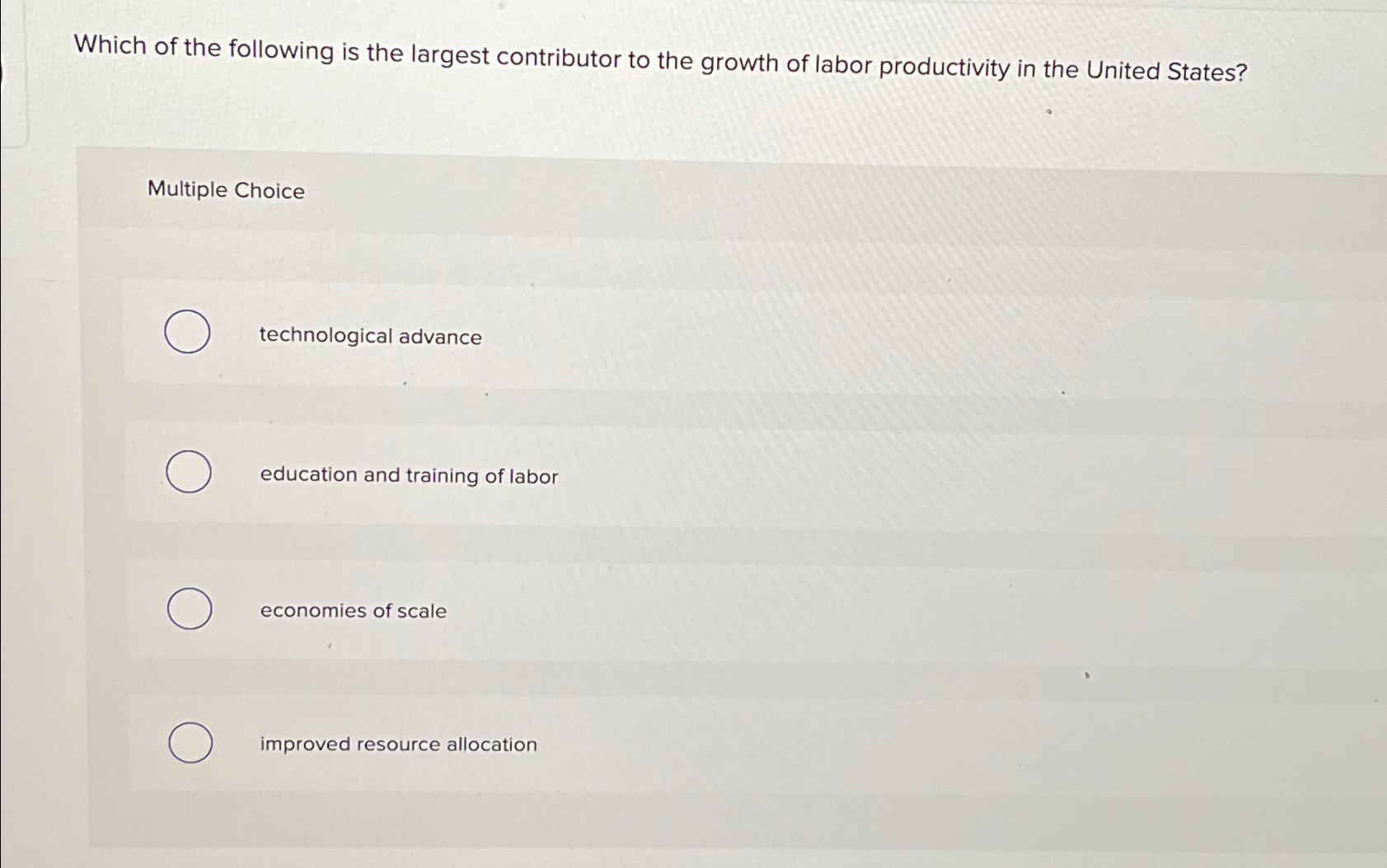 Solved Which of the following is the largest contributor to | Chegg.com