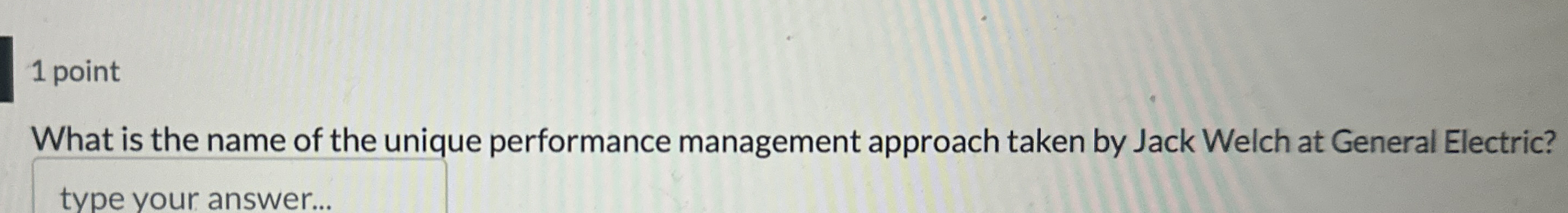 Solved What is the name of the unique performance management | Chegg.com