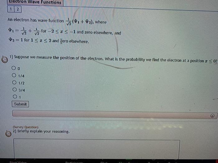Solved Electron Wave Functions 12 An electron has wave | Chegg.com