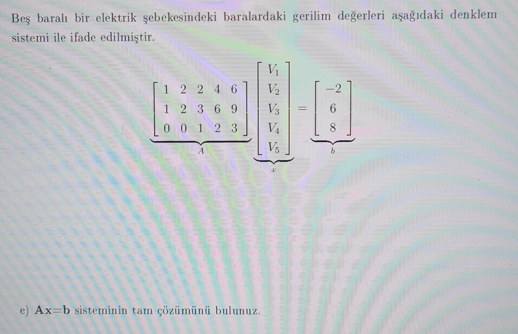 Solved The voltage values in the busbars in an electrical | Chegg.com