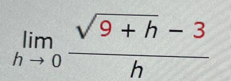 Solved limh→09+h2-3h | Chegg.com