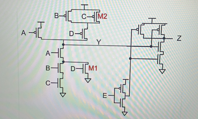 Solved See Figure for ComplementaryCMOS CircuitThe size of | Chegg.com