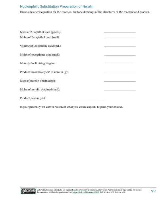 Solved Nucleophilic Substitution Preparation of Nerolin Draw | Chegg.com