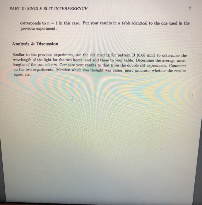 Solved DIFFRACTION SCALE - ASE DIFFRACTION SCI 124 | Chegg.com