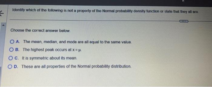 Solved Identily which of the following is not a property of | Chegg.com