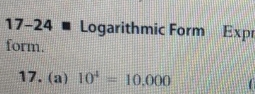 Solved 17-24 = ﻿Logarithmic Form Expr | Chegg.com