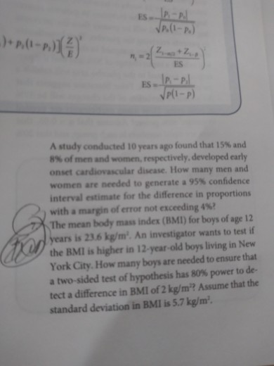 Solved ES √p(1 p.) Z+Z., ES ES √p(1-p) A study conducted 10 | Chegg.com
