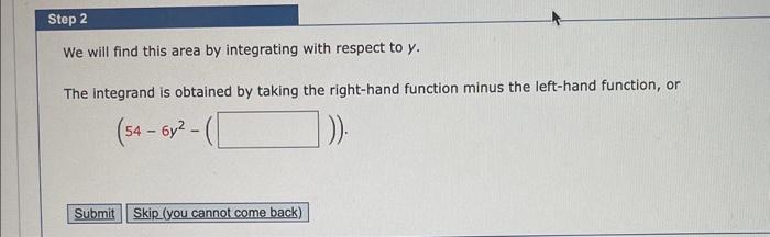Solved Set up an integral representing the area A of the | Chegg.com
