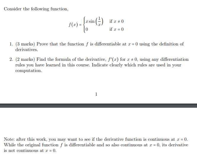 Solved Exercise 3.2.5: Let f: RR be defined by f(x):= | Chegg.com