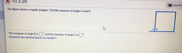 Solved 10.3.29 Questio The figure shows a regular polygon. | Chegg.com