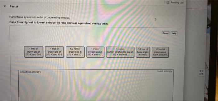 Constants Periodic Table Entropy is the randomness of | Chegg.com