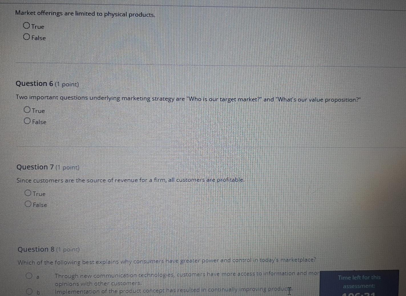 Solved Market offerings are limited to physical products, O | Chegg.com