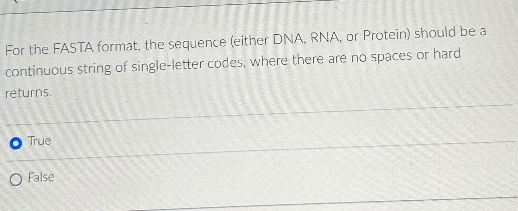 Solved For The Fasta Format The Sequence Either Dna Rna