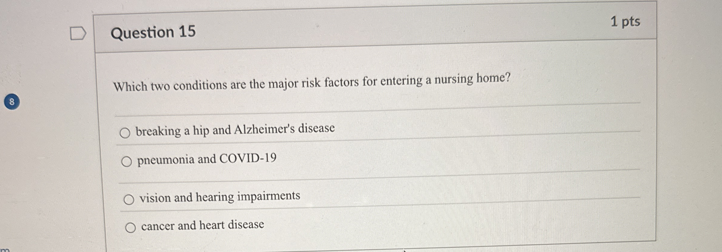 Solved Question 151 ﻿ptsWhich two conditions are the major | Chegg.com