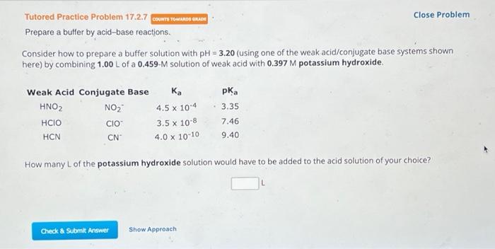 Solved Prepare a buffer by direct addition. Consider how | Chegg.com