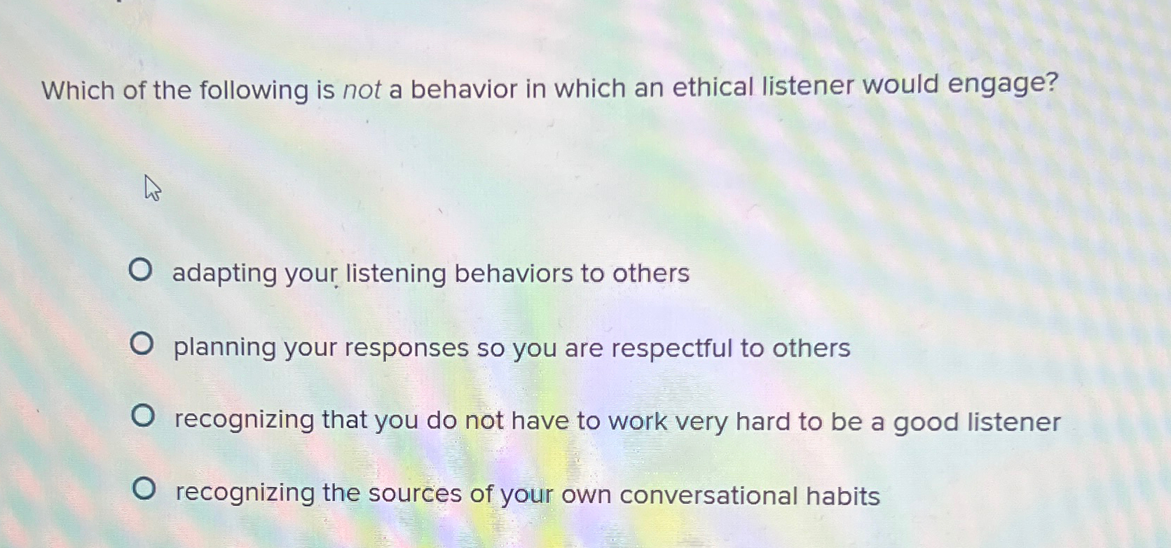 Solved Which of the following is not a behavior in which an | Chegg.com