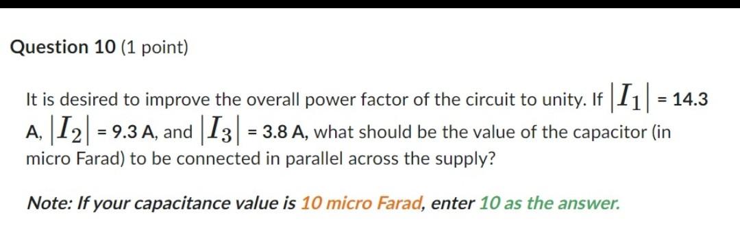 Solved Consider the tabular data of the parallel loads | Chegg.com