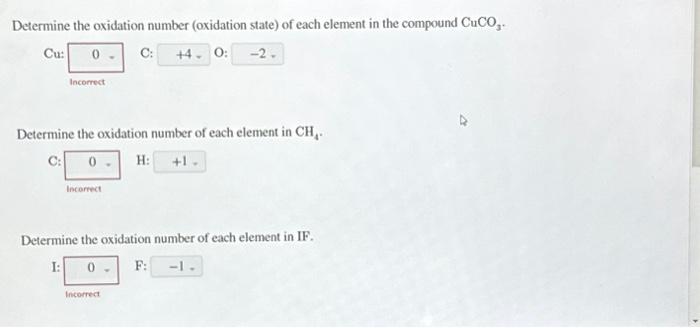 Solved Determine the oxidation number (oxidation state) of | Chegg.com