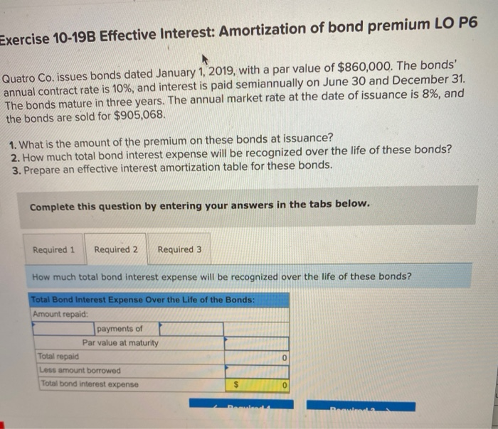 Solved Exercise 10-19B Effective Interest: Amortization of | Chegg.com
