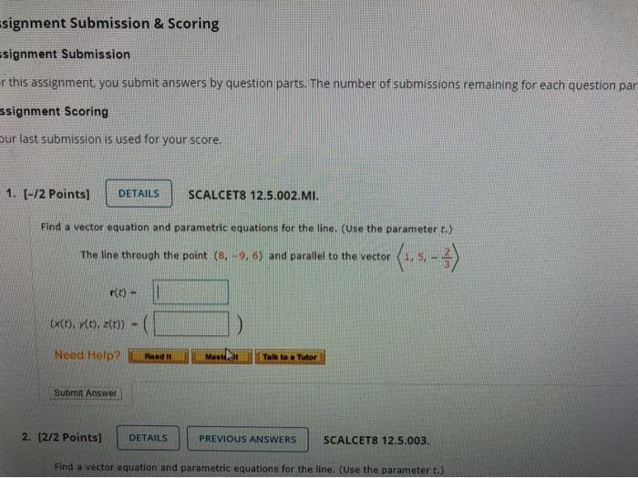 Solved signment Submission & Scoring Esignment Submission r | Chegg.com