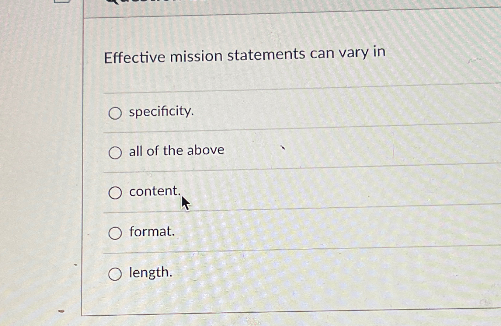 Solved Effective mission statements can vary | Chegg.com