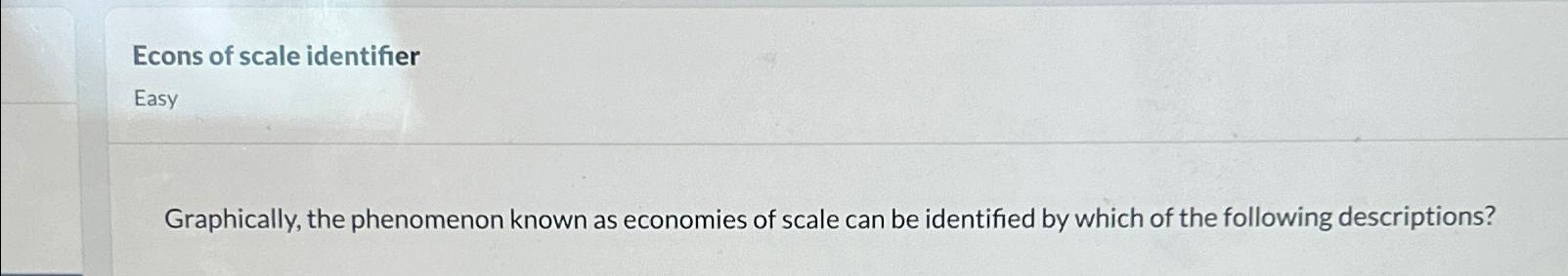 Solved Econs of scale identifierEasyGraphically, the | Chegg.com