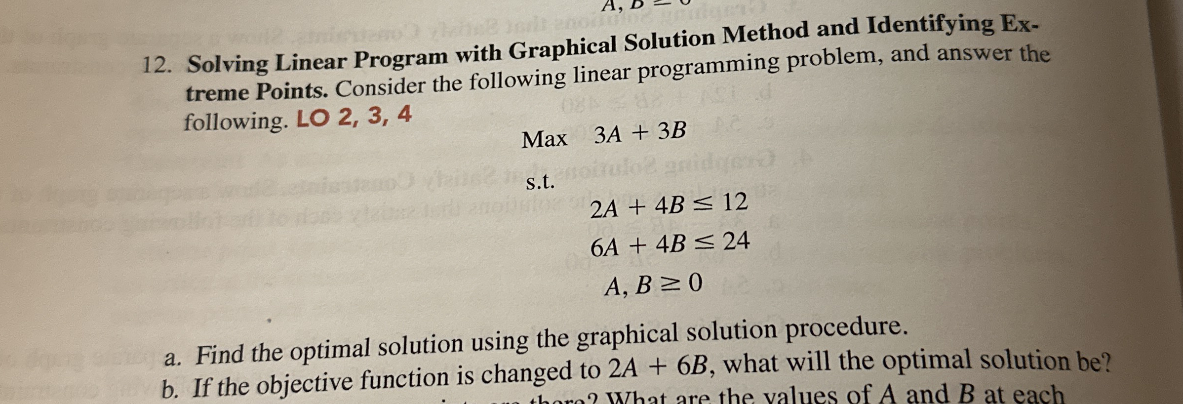 Solved Solving Linear Program With Graphical Solution Method 