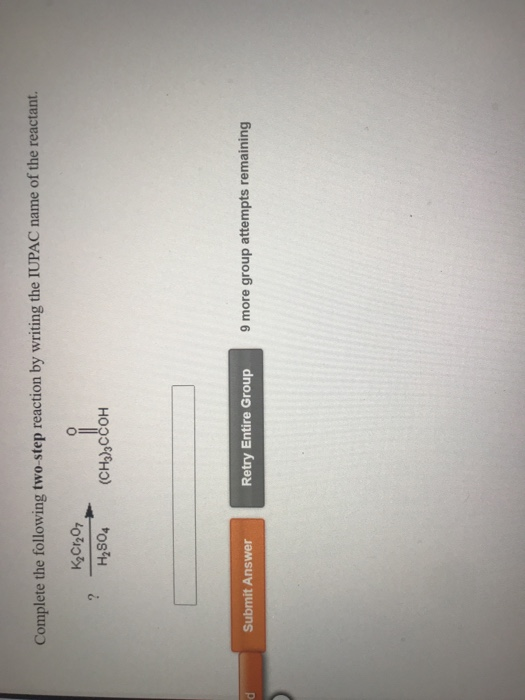Solved Complete the following two-step reaction by writing | Chegg.com