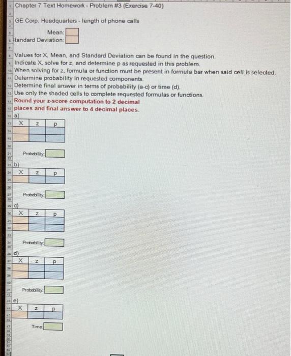 Solved This question has to be worked through the excel file | Chegg.com
