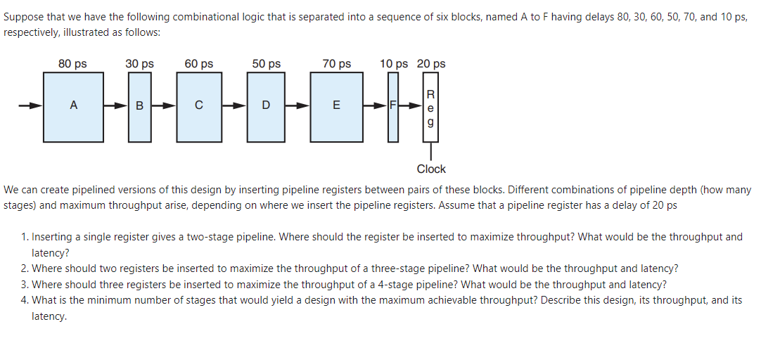 Solved Suppose that we ﻿have the following combinational | Chegg.com