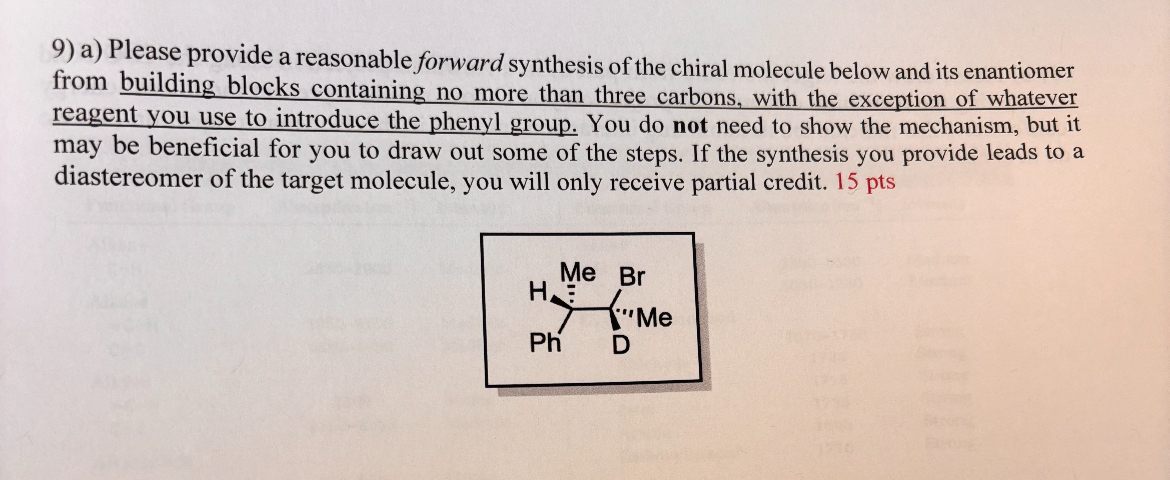 Solved a) ﻿Please provide a reasonable forward synthesis of | Chegg.com