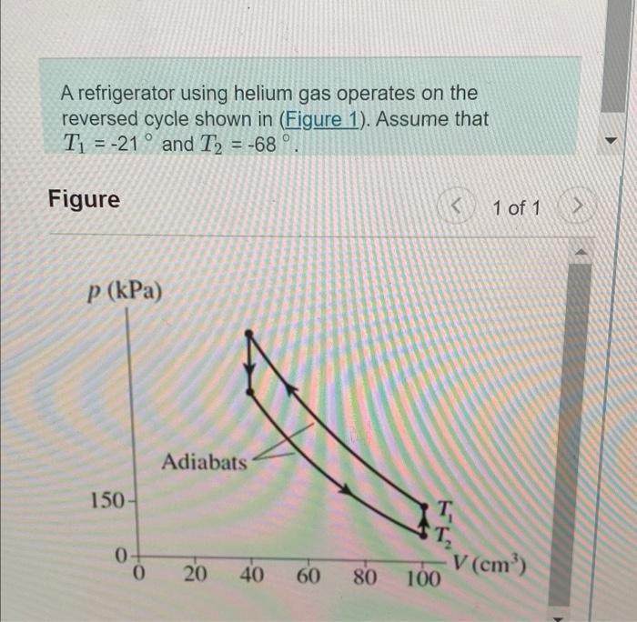 Solved A refrigerator using helium gas operates on the | Chegg.com