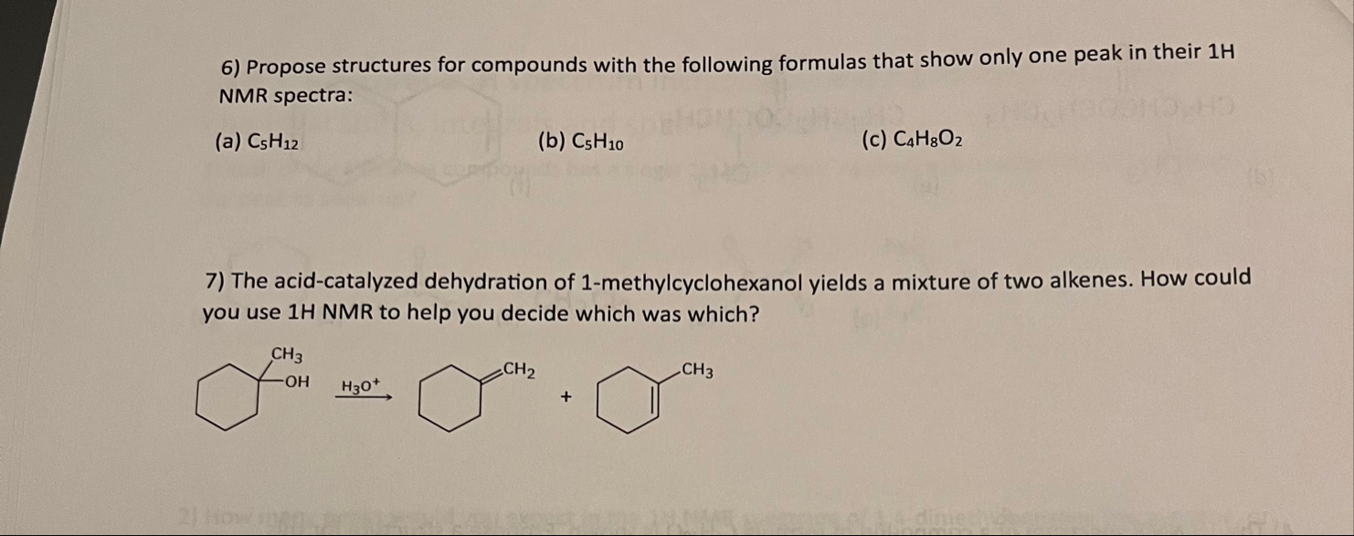 Solved Propose structures for compounds with the following | Chegg.com
