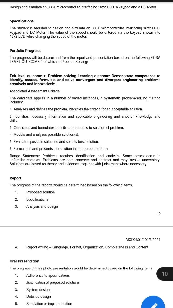 Solved Design and simulate an 8051 microcontroller | Chegg.com
