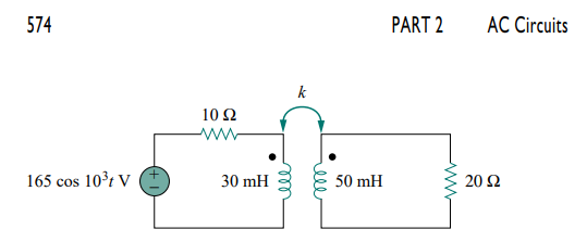 Solved (a) ﻿find the coupling coefficient(b) ﻿calculate | Chegg.com