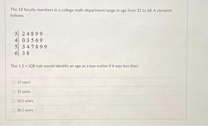Solved The 18 faculty members in a college math department | Chegg.com