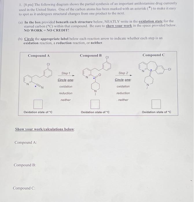 Solved 1. 18 pts) The following diagram shows the partial | Chegg.com