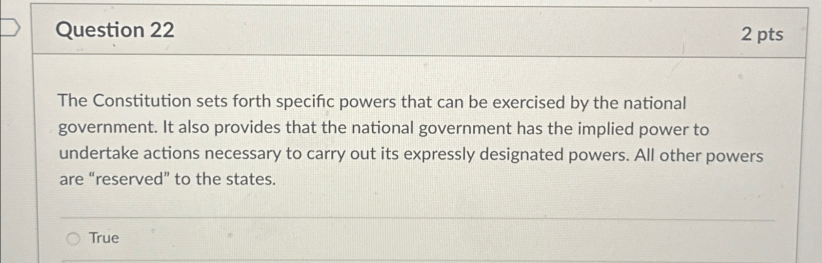 Solved Question 222 ﻿ptsThe Constitution sets forth specific | Chegg.com