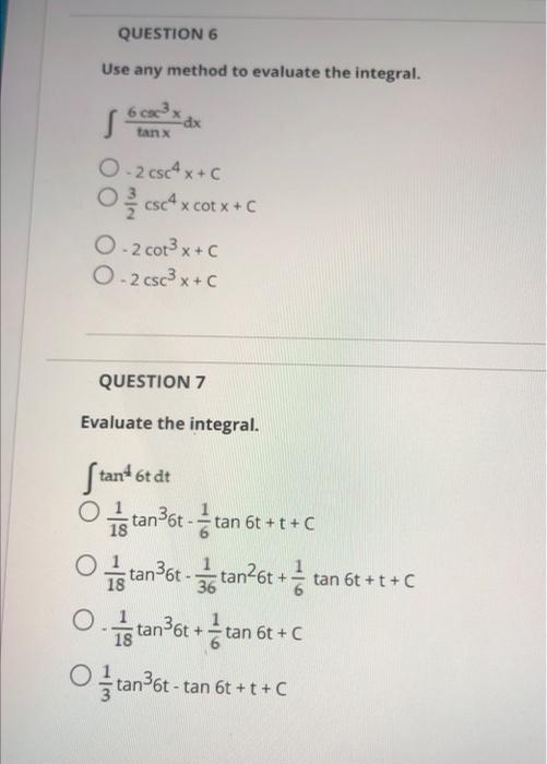 Solved Use any method to evaluate the integral. | Chegg.com