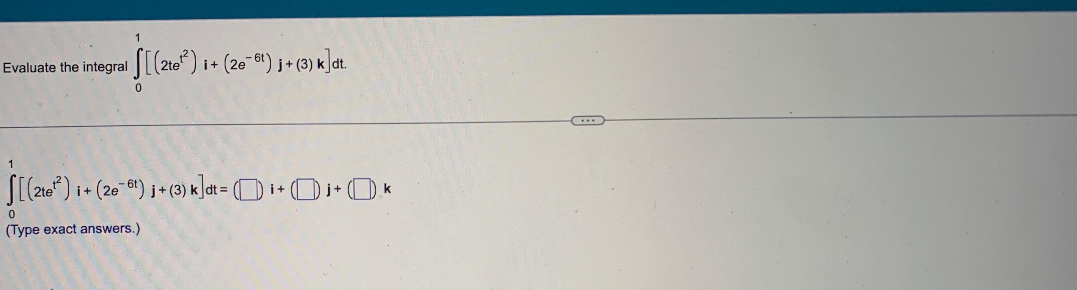 Solved Evaluate the integral | Chegg.com