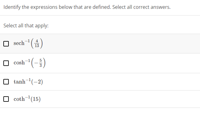 Solved Identify the expressions below that are defined. | Chegg.com