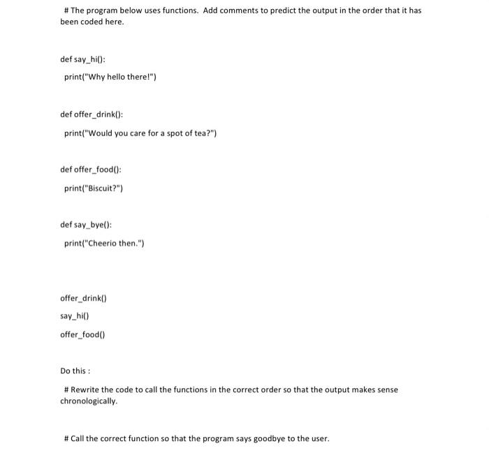 Solved \#redict the output from this program. def maths 1(): | Chegg.com