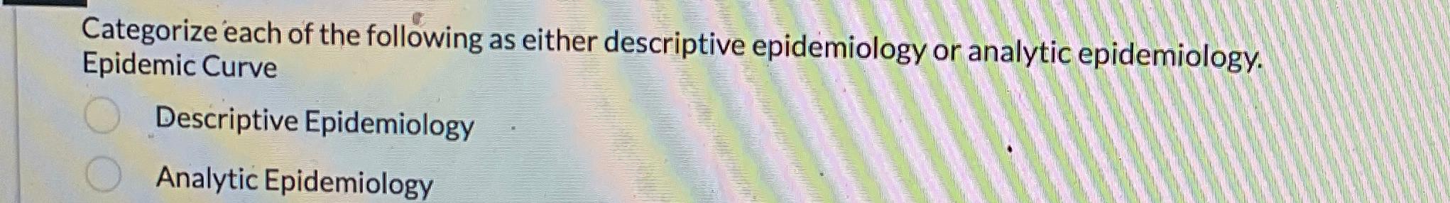 Solved Categorize each of the following as either | Chegg.com